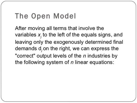 Leontief Input Output Modelsppt Final