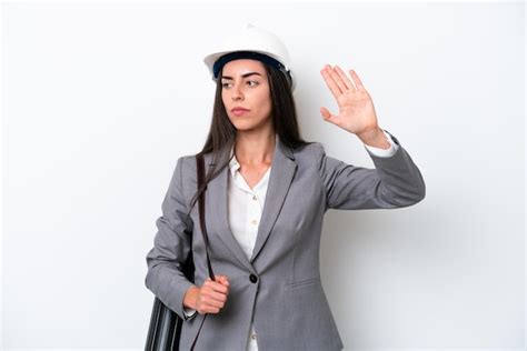 Premium Photo Caucasian Woman Over Isolated Background
