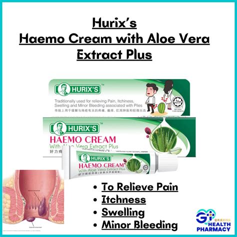 Hurixs Haemo Cream With Aloe Vera Extract Plus Haemorrhoidsbuasir