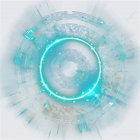 Cyan Data Halo Aperture Particle Light Effect Light Spot Light Halo