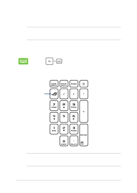 Using The Numeric Keypad ASUS ROG GL VS