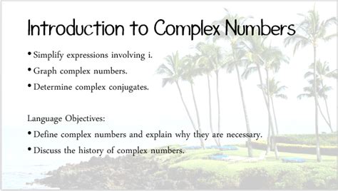 Introduction To Complex Numbers I