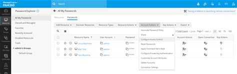Password Access Control Workflow