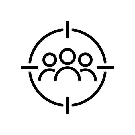 Target People Or Person Audience Targeting Concept Icon In Line Style