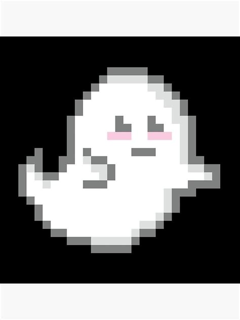 Ghost Pixel Cute Ghost Poster For Sale By Ckaubokerrio Redbubble