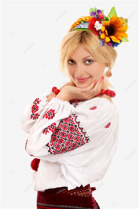 有魅力的女人穿著烏克蘭民族服飾民間 繡花 脸 衣服png去背圖片素材免費下載，免摳圖設計圖案下載 Pngtree