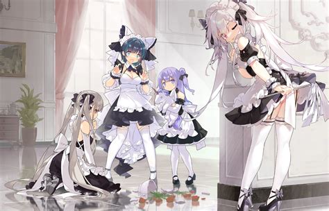 The Big Imageboard Tbib 4girls Alternate Costume Apron Azur Lane