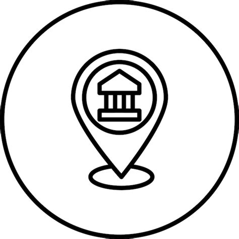 Licône Vectorielle De Lemplacement De La Banque Illustration De L