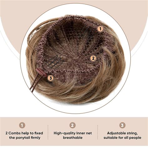 Sarla Dark Brown Synthetic Hair Buns Extension Drawstring Updo