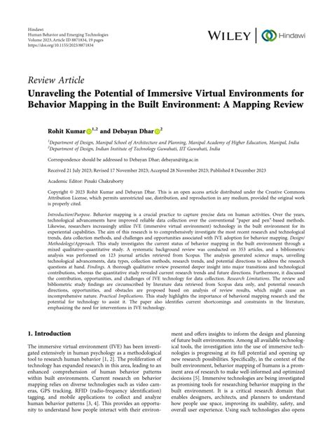 Pdf Unraveling The Potential Of Immersive Virtual Environments For Behavior Mapping In The