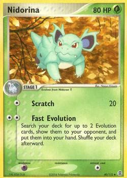 2004 Pokemon EX FireRed LeafGreen 40 112 Nidorina Trading Card