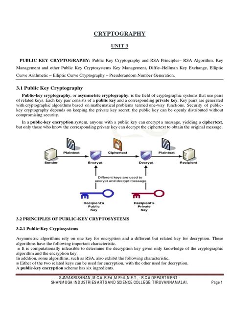 3.1 Public Key Cryptography | PDF | Public Key Cryptography | Key (Cryptography)