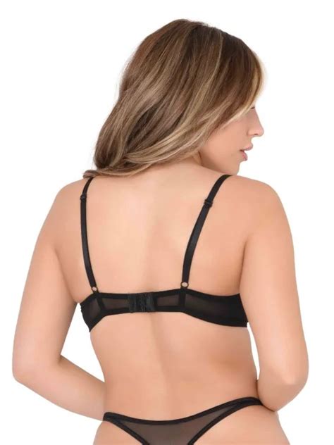 Daring Intimates Lingerie Very Sexy Embroidered Bra Black 75b