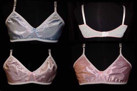 Satin Men Training Bra Adult Sissy Cross Dresser Male Color