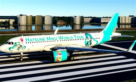 A320neo Hatsune Miku Vocaloid World Tour Para Microsoft Flight