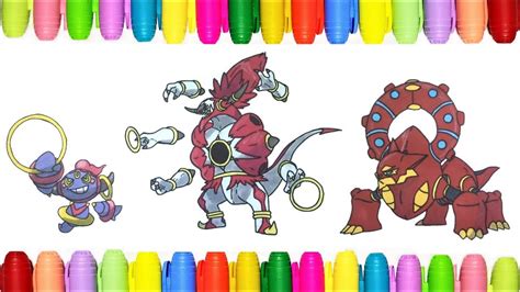 Pokemon Coloring Pages Hoopa And Volcanion Youtube