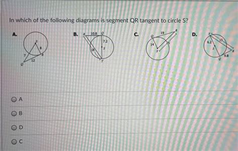Solved In Which Of The Following Diagrams Is Segment Qr
