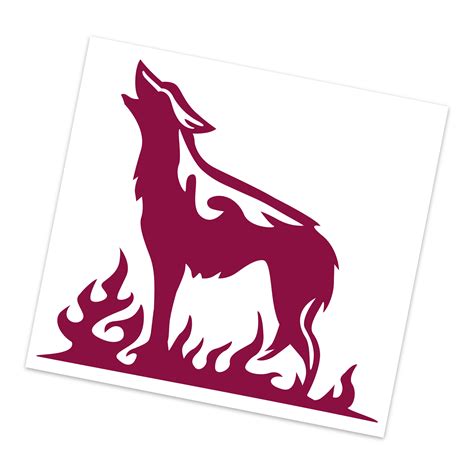 Flaming Wolf Decal Seward Street Studios