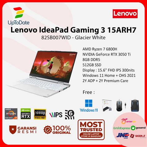 Jual Lenovo IdeaPad Gaming 3 15ARH7 7WID Ryzen 7 6800H 8GB 512GB RTX3050 Ti Shopee Indonesia