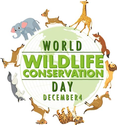 World Wildlife Conservation Day Poster Template 13174001 Vector Art At