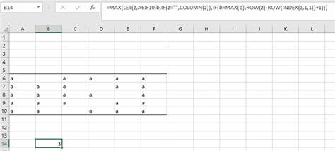 Excel Formula To Get The Index Of The Row With The Last Non Empty