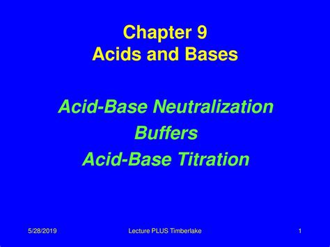 Chapter 9 Acids and Bases - ppt download