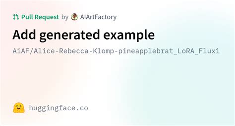 AiAF Alice Rebecca Klomp Pineapplebrat LoRA Flux1 Add Generated Example
