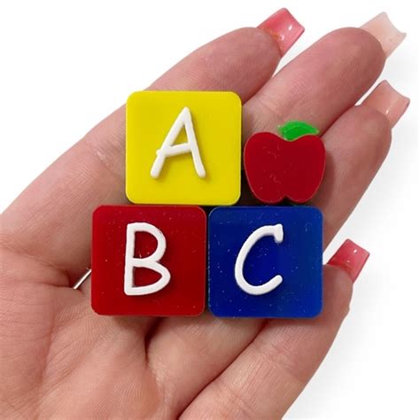 Aplique Escolar Abc Fofo Acrilico 4 Cm Und