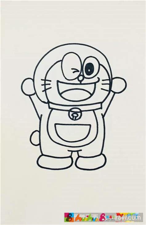 看书的哆啦a梦简笔画画 简笔画图片大全 普车都