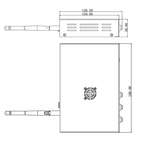 Buy EDATEC CM4 IO Computer ED CM4IO 1408 C With WIFI Antena Metal Case 4GB RAM And 8GB EMMc At
