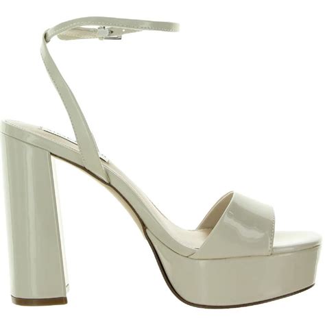 Steve Madden Womens Lessa Open Toe Block Heel Platform Sandal Block