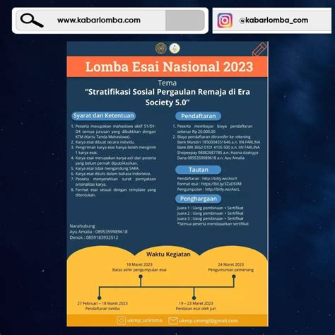 Lomba Esai Nasional 2023 Di Universitas Muhammadiyah Magelang Info