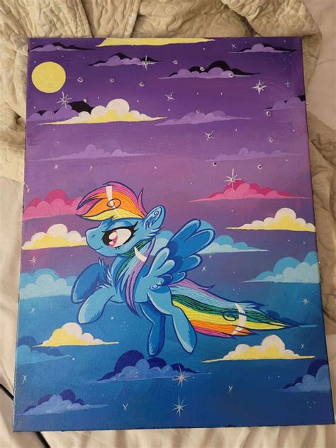 Safe Artist Annuthecatgirl Rainbow Dash Pegasus Pony Painting Traditional Art