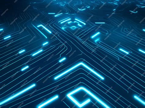 Premium Photo Tron Pattern Background Free Downloade