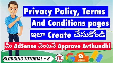 How To Create Privacy Policy For Blogger In Telugu How To Create