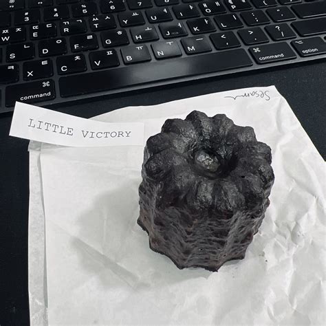 회사 막내가 어제 저녁 까눌레가 먹고싶었다며 근무지인 여의도에서 퇴근길에 홍대맛집까지 가서 사온녀석이다 혼자만 먹어도 될것을
