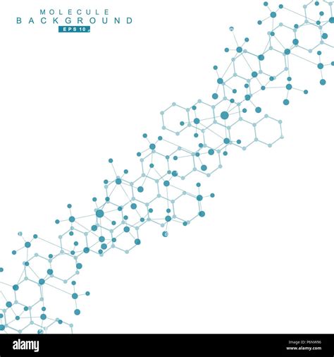 Structure Molecule And Communication Dna Atom Neurons Abstract Polygonal Structure With