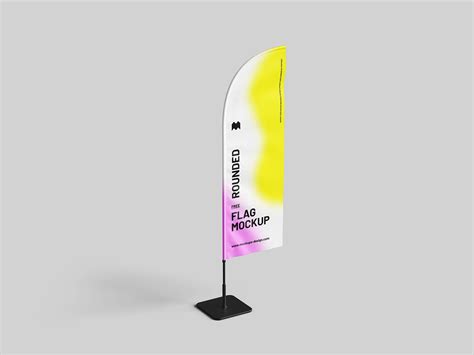 Free Stylish Feather Flag Mockup Psd Psfreebies