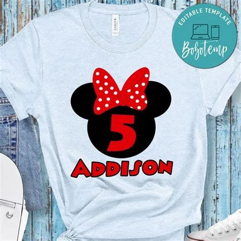 Minnie Mouse Birthday Png File Template Bobotemp