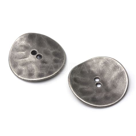 2 Hole Flat Round Alloy Buttons