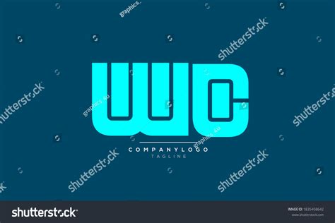 Wc Abstract Initials Monogram Letter Text Stock Vector Royalty Free Shutterstock
