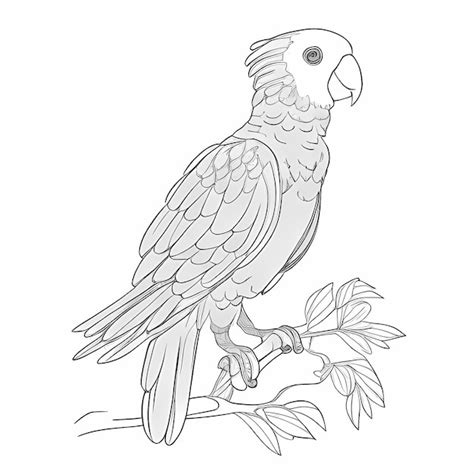 Premium Ai Image Beautiful Cute Little Stylized Simplified Parrot