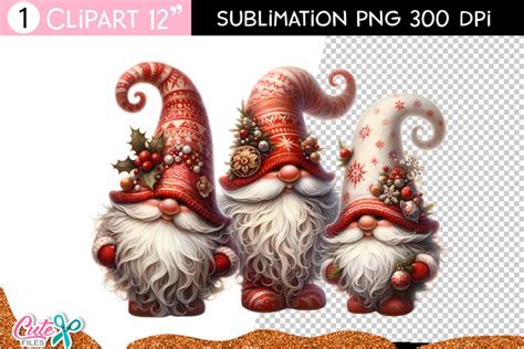 Christmas Gnome Sublimation Clipart