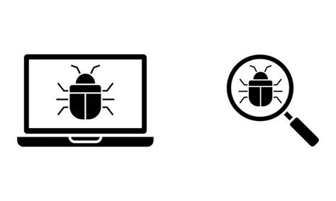 29400 Bug Komputer Ilustrasi Grafik Vektor And Clip Art Bebas Royalti