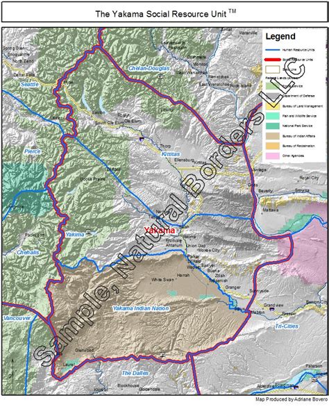 Yakama Map Social Resource Units Of The Western Usa
