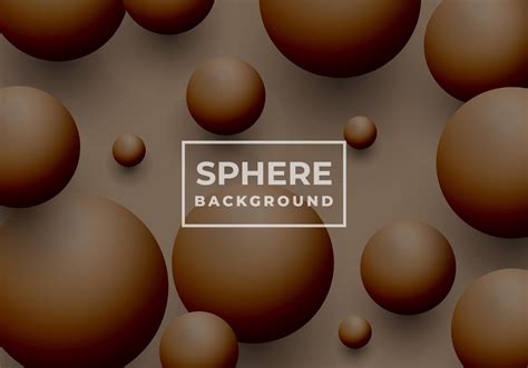 Abstract 3d Sphere Cluster Realistic Bubbles Shape Brown Background
