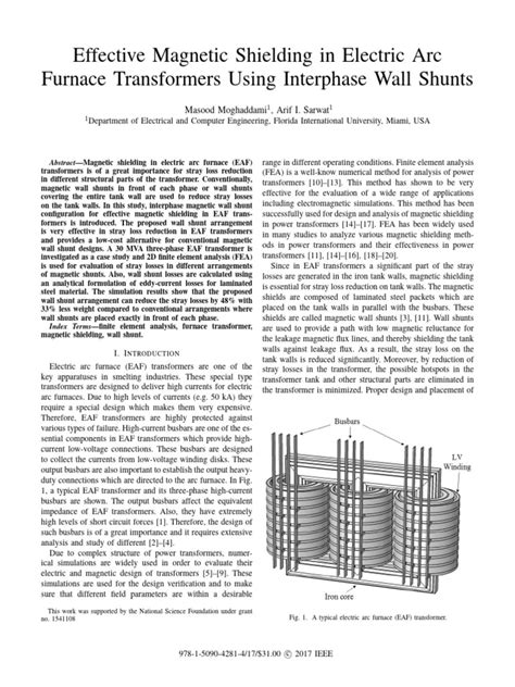 Effective Magnetic Shielding In Electric Arc Furnace Transformers Using Interphase Wall Shunts