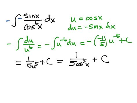 Integration By Substitution Math Calculus Showme