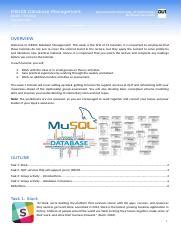 IFB105 Week 1 Tutorial Worksheet Docx IFB105 Database Management Week
