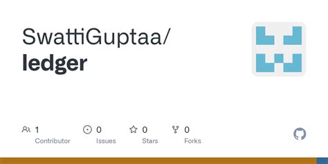 Github Swattiguptaaledger